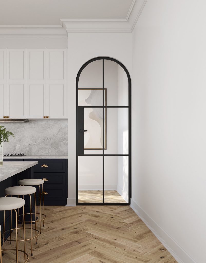 Lucie Single Arched Door - Omnia Steel