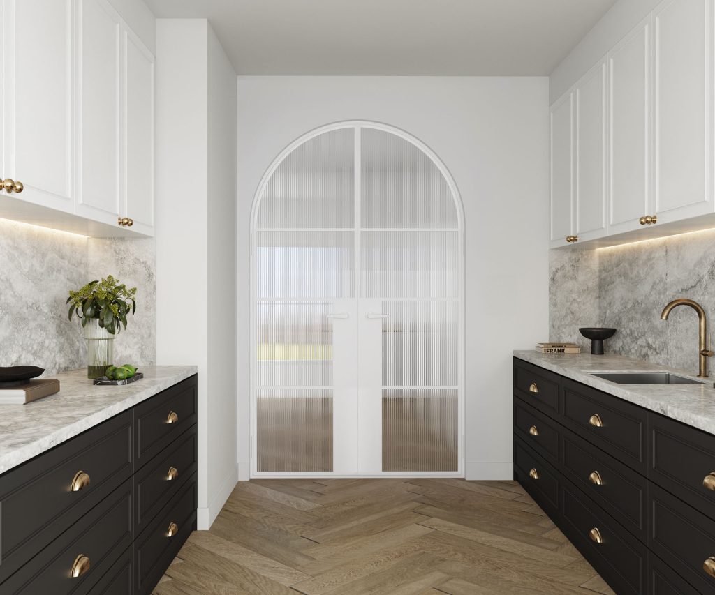 Emilia Arched Double Door - Omnia Steel