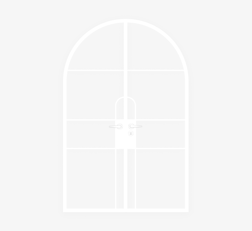 Zara Arched Double Door - Omnia Steel